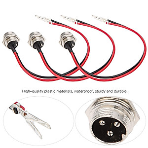 5pcs Scooter Charger Port, 3-Pin Inline Round Charger Connector with for Electric Self-Balancing Scooter