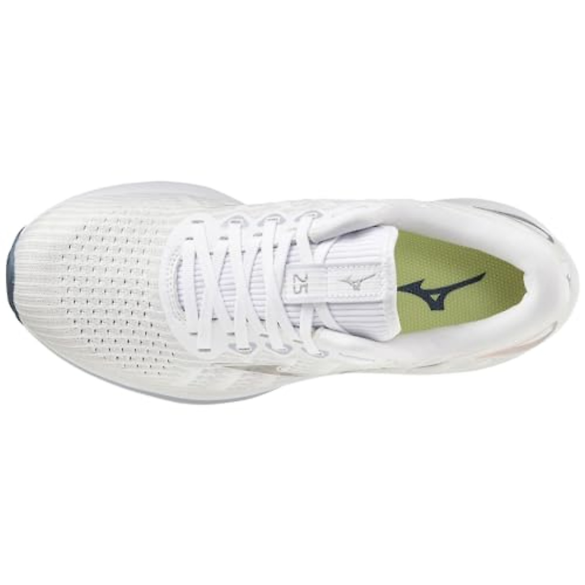 Mizuno Women's Wave Rider 25 WAVEKNIT™ | neutral Support Running Shoe |Eco Friendly Materials | Waveknit- Nimbus Cloud/White | US 8