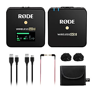 Rode Wireless GO II Single Channel Wireless Microphone System, Black