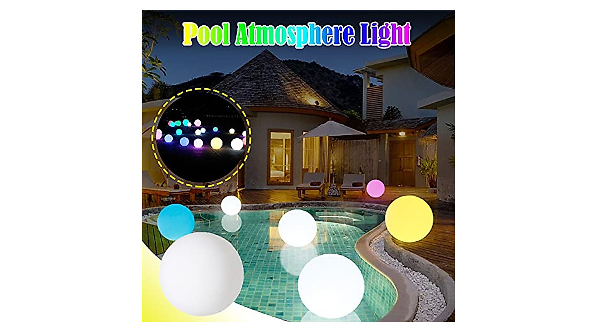 Colorful LED Floating Pool Light Ball | Garden & Bath Decor