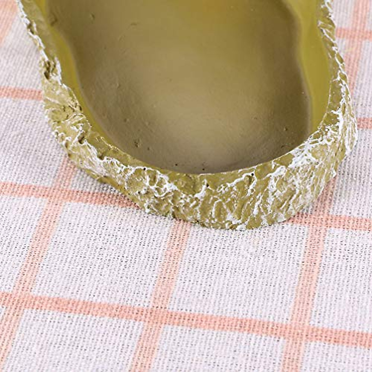 POPETPOP 2 Pack Reptile Bowl - Reptile Water Dish,Reptile Food and Water Dish for Snake Frogs Gecko Tortoise Resin Terrarium Feeding Tray Bearded Dragon Accessories