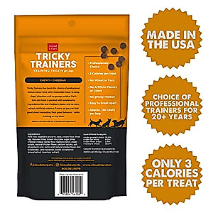 Cloud Star Tricky Trainers Soft & Chewy Dog Training Treats 5 oz Pouch, Cheddar Flavor, Low Calorie Behavior Aid with 130 treats