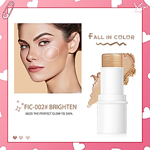 MEICOLY Makeup Sticks Kit, Contour Stick,Blush Stick, Highlight Stick,Facial Repair Bronzer Shading Stick, Cruelty Free Multi Stick Trio Cream Face Blush for Cheeks Lip Eye,02