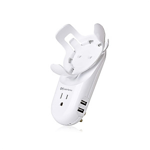 Cable Matters UL Listed Wall Mount with Electrical Outlet and 17W Smart USB Charging for Google Home Mini and Nest Mini