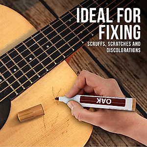 Furniture Markers Touch up, 12 Piece Furniture and Wood Floor Markers and Crayons Repair Kit - 6 Felt Tip Wood Markers, 6 Wax Crayons in Black, Maple, Oak, Cherry, Walnut and Mahogany - By Rampro