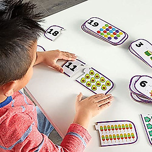 Learning Resources Counting Puzzle Cards, Kindergarten Readniness, Self Correcting Puzzles, Ages 4+Color, Multi