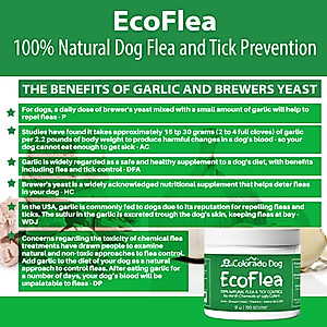EcoFlea by ColoradoDog - all Natural Chewable Dog Treats for Flea and Tick Treatment and Prevention - 120 Count - no Chemicals, no Mess, no Collars