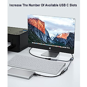 Ruxely USB Male to Dual USB-C Female Splitter Cable,Double Type-C Port Charger Adapter for iPhone 12 13 14 15 Pro Max SE,iPad Air 5 Mini 6,MagSafe,Samsung Galaxy S23 S22 S21 Ultra Plus Z Flip Fold 4 5