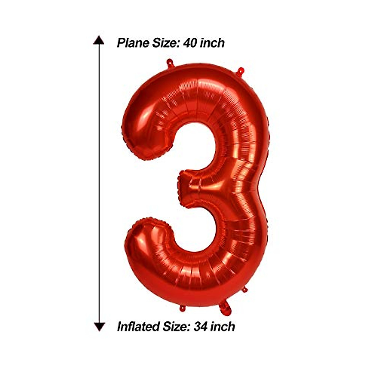 AULE 40 Inch Big Red Foil 30 Number Balloons for Women Large 30th Happy Birthday Decorations Giant Huge Helium Mylar 30rh Anniversary Party Decor