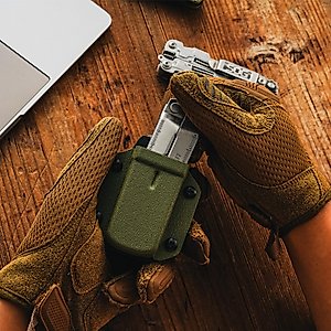 TACTICAL GEEK TX3 Multi-Tool Sheath, Multi Tool Holster, Thickness Adjustable Multi-Tool Holder with Back Clip for Belt, Multi-Tool not Included(Green)