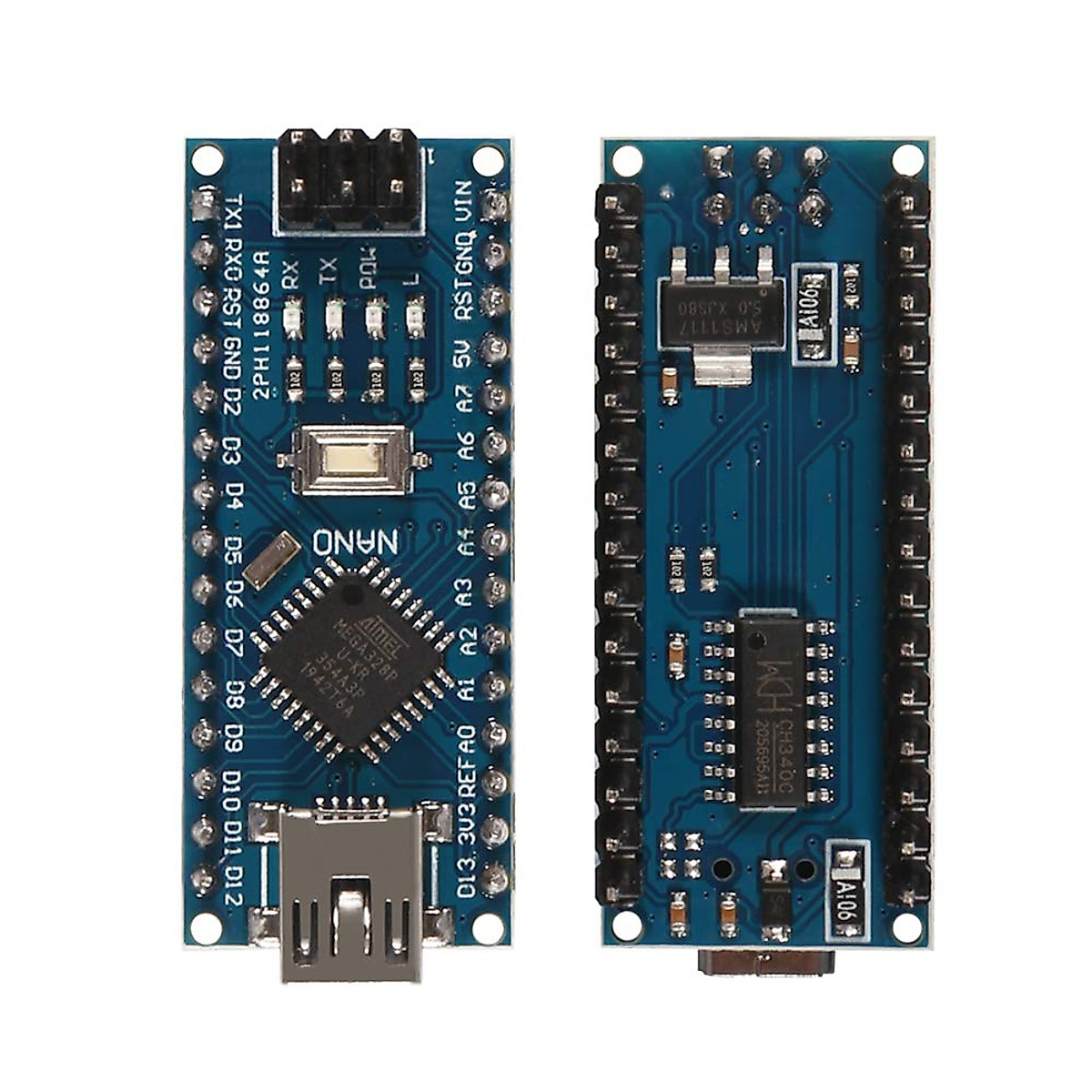 AITRIP 3pcs for Arduino Mini Nano V3.0 ATmega328P 5V 16M Micro Controller Board Module with 3pcs USB Cable Compatible with Arduino IDE