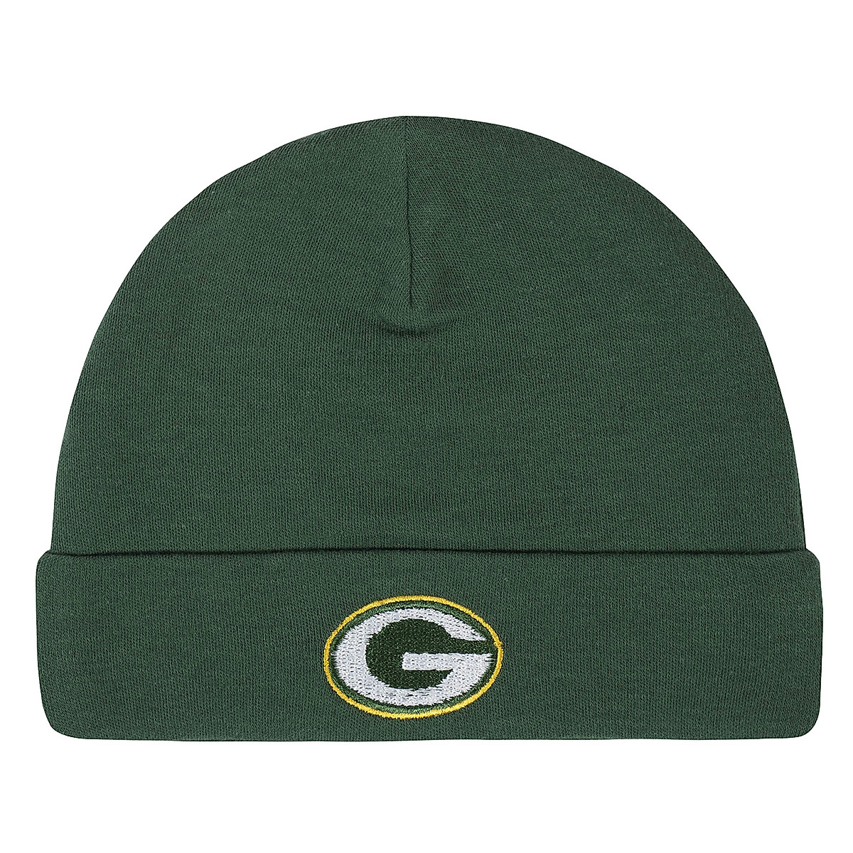 Gerber NFL Green Bay Packers 3 Pack Bodysuit Footed Pant and Cap Registry Gift Set, Green/White Green Bay Packers, 0-3M