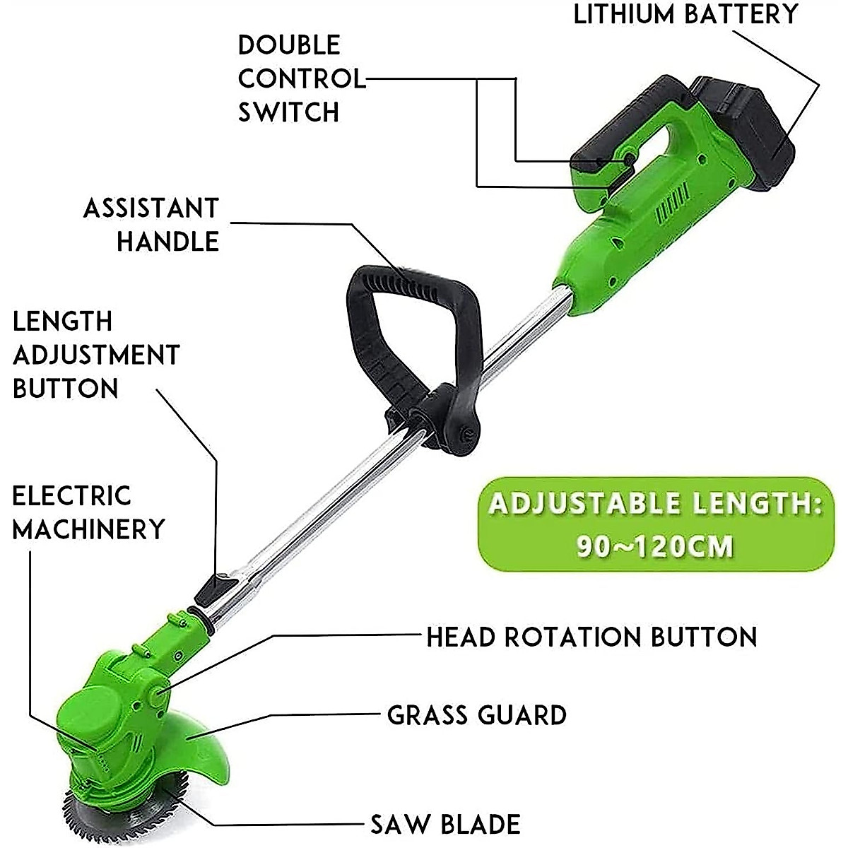 Handheld String Trimmer Cordless Sweeper Handheld Portable Lawn Mower Agricultural Household Cordless Weeder