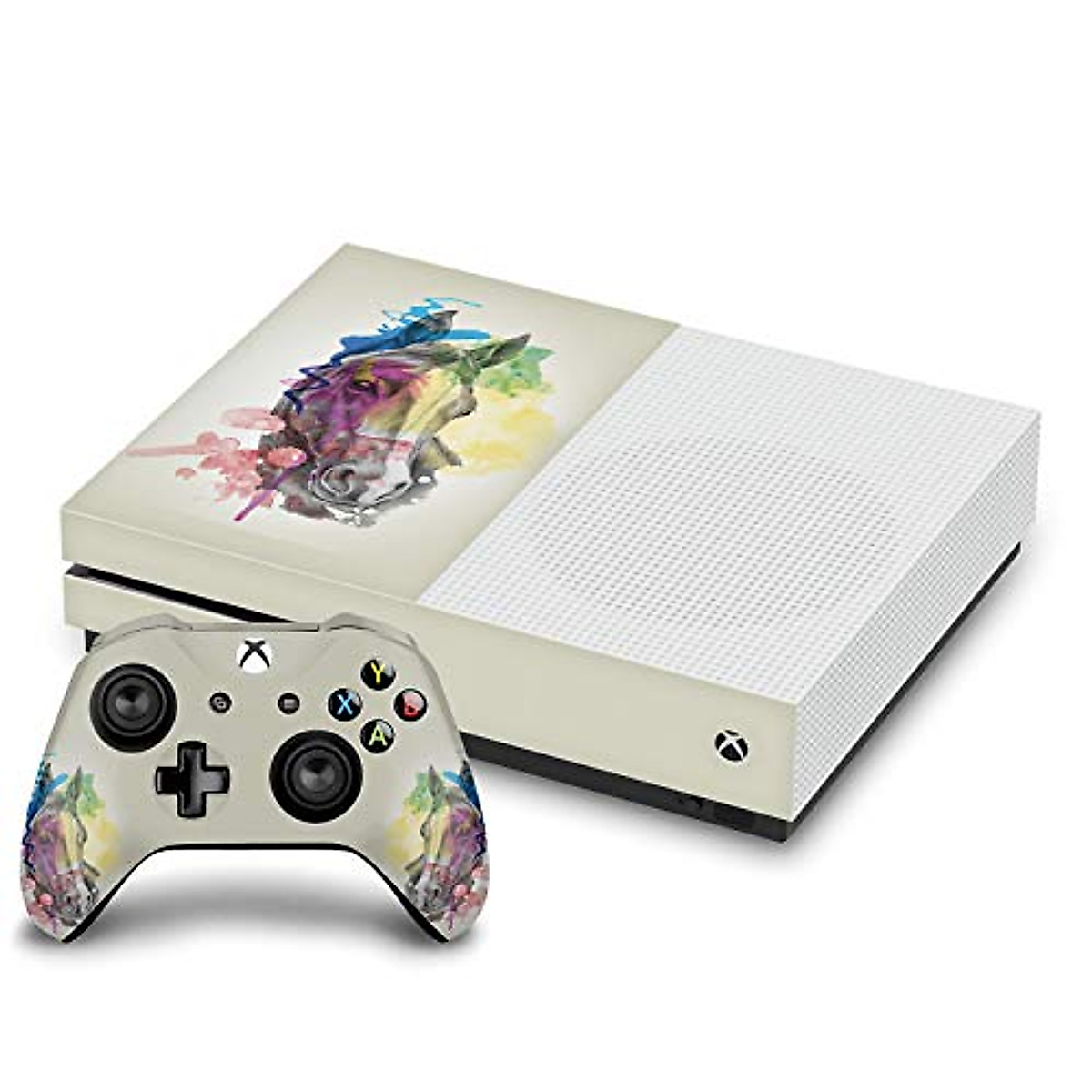 Head Case Designs Officially Licensed Mark Ashkenazi Horse Art Mix Vinyl Sticker Gaming Skin Decal Cover Compatible With Xbox One S Console and Controller Bundle