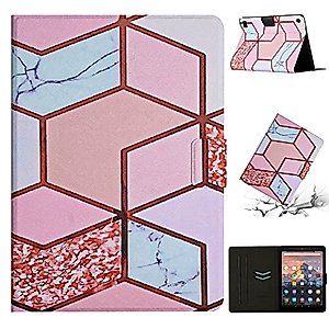 Tablet Case Slim Case Compatible with Kindle Fire HD 7 Case 2019/2017/2015, Premium PU Leather Folio Adjustable Stand Shockproof Cover Smart Magnetic Flip Fold Stand Case Protective Case Pad Case Cove
