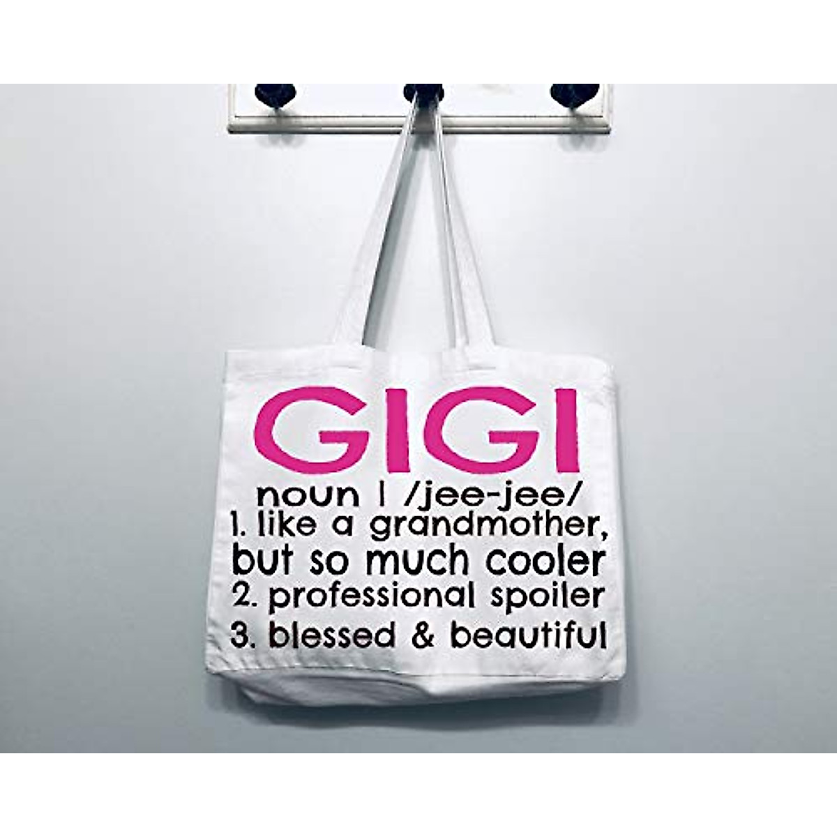 COCOVICI Gigi Definition Canvas Tote Bag Grandma Gift Idea Book Bag