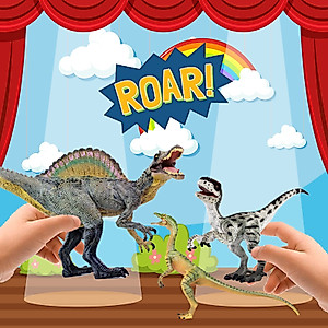 Gemini & Genius Dinosaur Toys for 3 4 5 6 7 Year Old Boys, Spinosaurus with Movable Jaw Dino Action Figure, Cool Birthday Cake Topper, Party Gift, Home Decoration for Kids
