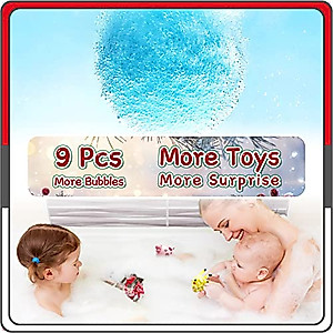 Bath Bombs for Kids with Surprise Inside: Supbec Organic Bath Bombs Gift Set Rich in Natural Essential Oils, Bath Bombs Fizzy for Dry Skin Moisturize, Easter Gift for Kids(9 Pcs, 2.9 OZ)