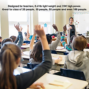 Voice Amplifier, Recbot 15W Small Portable Rechargeable Voice Amplifier for Teachers Elderly Tour Guide Classroom Training Meeting Yoga (Black)