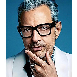 EYLRIM Square Frame Glasses for Women Men Fashion Thick Frame Blue Light Glasses Non Prescription Eyeglasses(Black)