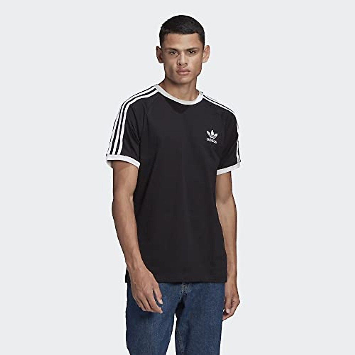 adidas Originals Men's Adicolor 3-stripes Tee, Black, X-Large