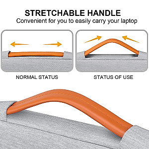 Lacdo 360° Protective 16 Inch Laptop Sleeve Case for 16 Inch HP Lenovo ASUS Acer Dell Laptop/HP Pavilion Envy/Lenovo ThinkPad IdeaPad/Acer Swift/ASUS Vivobook/Dell Computer Bag, Gray