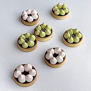 Sunnym 10Pcs Cake Mousse Ring Mould Kitchen Baking Dessert Steel Round Perforated Fruit Pie Quiche Cake Mousse 6cm