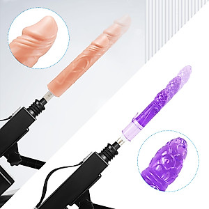 Sex Machine Gun Thrusting Sex Machine Automatic Thrust Dildo Move 400 Times/Minute Speed Adjust Thrusting Dildo Sex Machine for Women and Men Sex Toy with 3XLR Attachments Sex Thrusting Machine