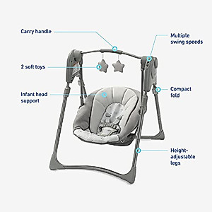 Graco® Slim Spaces™ Compact Baby Swing, Reign