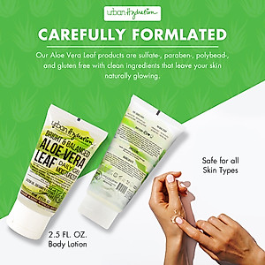 Urban Hydration Bright & Balanced Aloe Vera Leaf Facial Gel Moisturizer | Lightweight, Hydrates, Reduces Inflammation, Fights Acne, Anti-Aging Benefits For Smooth Skin, All Skin Types | 2.5 Fl Ounce