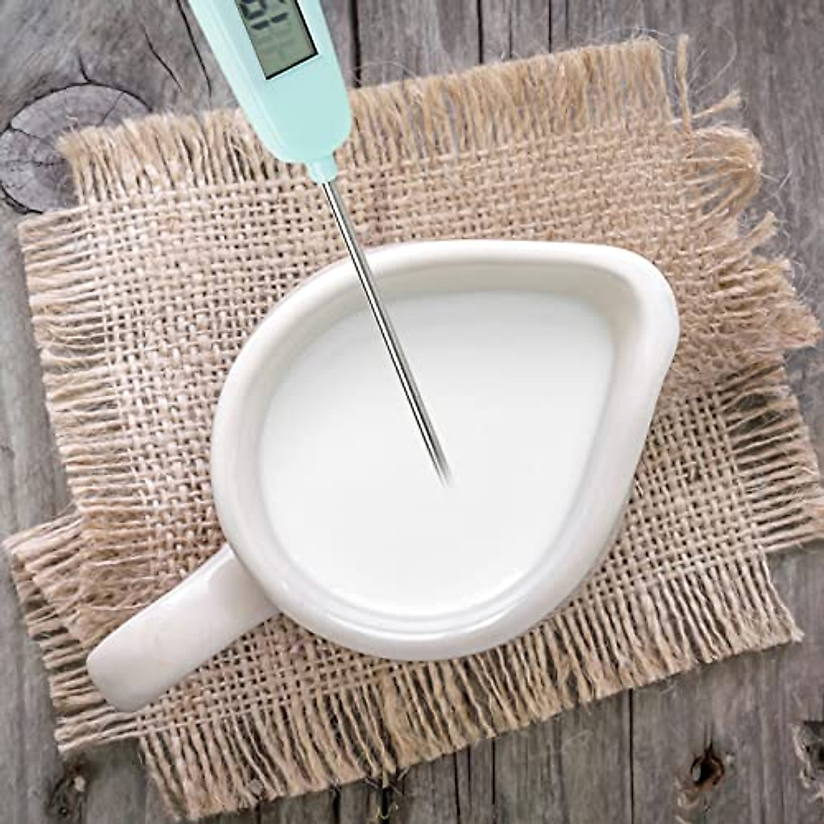 Zerodeko Digital Thermometer Digital Meat Temperature Gauge Cooking Food Steak for Grilling Oven Digital BBQ Kitchen for Cooking Kitchen Supplies Dairy Turkey Stainless Steel Barbecue Baby