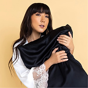 Inala Empowered Pillowcase - Pillowcase for Hair and Skin Health - 100% Mulberry Silk - Hypoallergenic Soft Breathable Pillow Case - Reduces Friction and Tangles - -19mm Better Grade 6A Silk