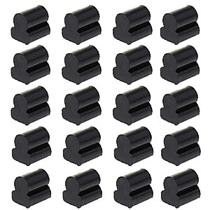 Jiayouy Dia 4mm Valve Rotor Rubber Buffering Stop for French Horn Euphonium Tuba Trombone Black 20pcs