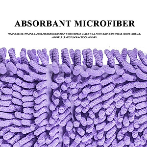 Turbokey 3 Pack Shark Steam Pocket Mops,Household Washable Microfiber Mop Pads Cleaning Pads Replacement for S3500 Series, S3501, S3601, S3550, S3901, S3801, SE450 (Purple,ZCM3)