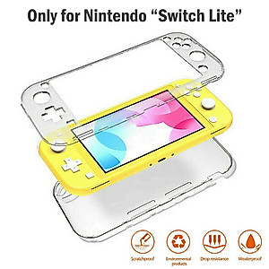 Clear Case Transparent Hard Shell Protector Cover Compatible with Nintendo Switch Lite Console