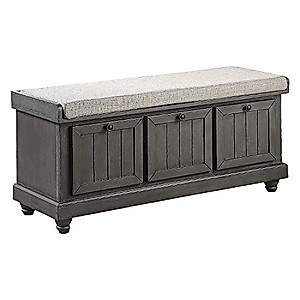 Lexicon Ganza Lift-Top Storage Bench, 44-Inch, Gray