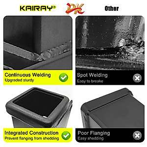 KAIRAY Bolt-on RV Bumper Hitch Receiver Adapter for 4-4.5'' Beams，2'' Receiver with Hith Pin & Hitch Cover, Trailer Rear Bumper for Camper Bike Racks Cargo Carriers