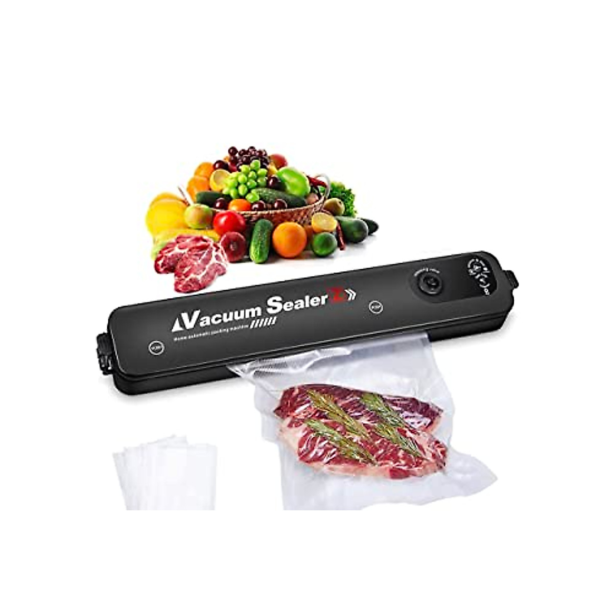 Vacuum sealer bags 100 bags 10” x 7” strong food grade BPA free works with all sealers. Precut Easy Tear Notch Textured Food Storage Bag,Seal Meal Snack Fruit Nut,Boil Steam Heat Freeze Safe Sous Vide Bags,Commercial Food Heavy Duty Sealable Bags