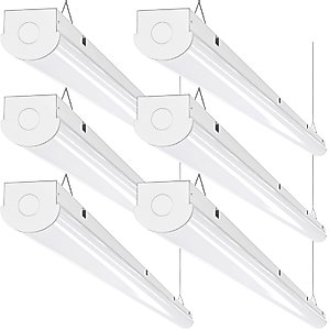 ANTLUX 8FT LED Shop Lights 110W Strip Lights [6-lamp T8 Fluorescent Equiv.], 12000LM, 5000K, Compact Commercial 8 Foot Light Fixtures for Warehouse, Garage, Energy Saving up to 4000W/5 Years, 6 Pack