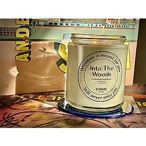 Into The Woods | Cedarwood and Lemon Grass Organic Essential Oils, Winter Highly Scented Hand Poured Soy Candles For Home | 8oz Clear Jar, 40 Hour Burn Time, Made in the USA (In to The woods)