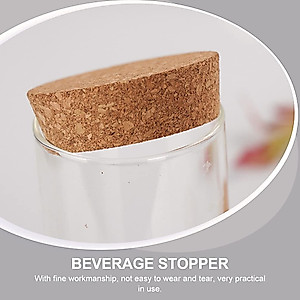 Cabilock 20pcs Tapered Cork Stoppers Wooden Wine Bottle Stopper Natural Soft Wood Wine Corks Crafts Replacement for Wine Beer Bottle Glass Bottles DIY Craft