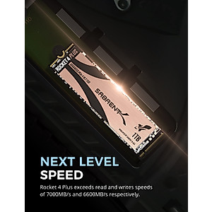 SABRENT 1TB Rocket 4 Plus NVMe 4.0 Gen4 PCIe M.2 Internal Extreme Performance SSD + M.2 NVMe PS5 heatsink (SB-RKT4P-PSHS-1TB)