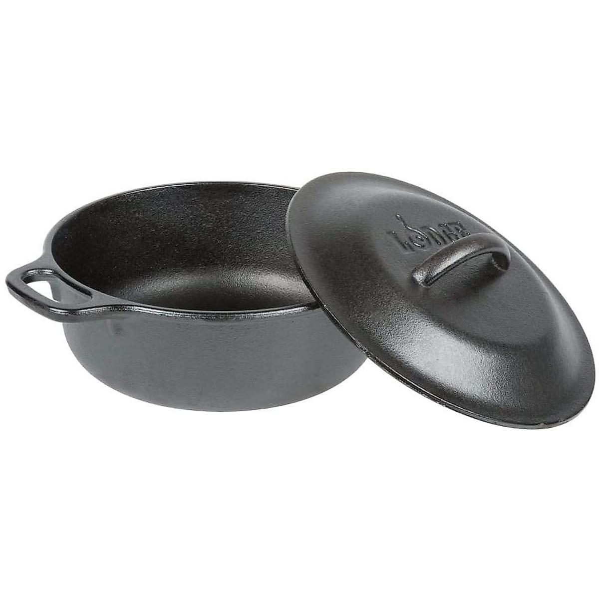 Lodge 8in Cast Iron Serving Pot Pre-Seasoned 2-Quart