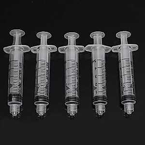 5Pcs 5ml Syringe syringe 5ml syringe 5 ml syringe blunt tip syringe vape pen cartridge luer lock cap Crimp Sealed Blunt End Tips For Makeup DIY Glue Oil Ink by Gerenic