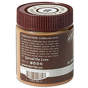 Barney Butter Almond Butter, Chocolate, 10 Ounce Jar, Skin-Free Almonds, No Stir, Non-GMO, Gluten Free, Keto, Paleo, Vegan
