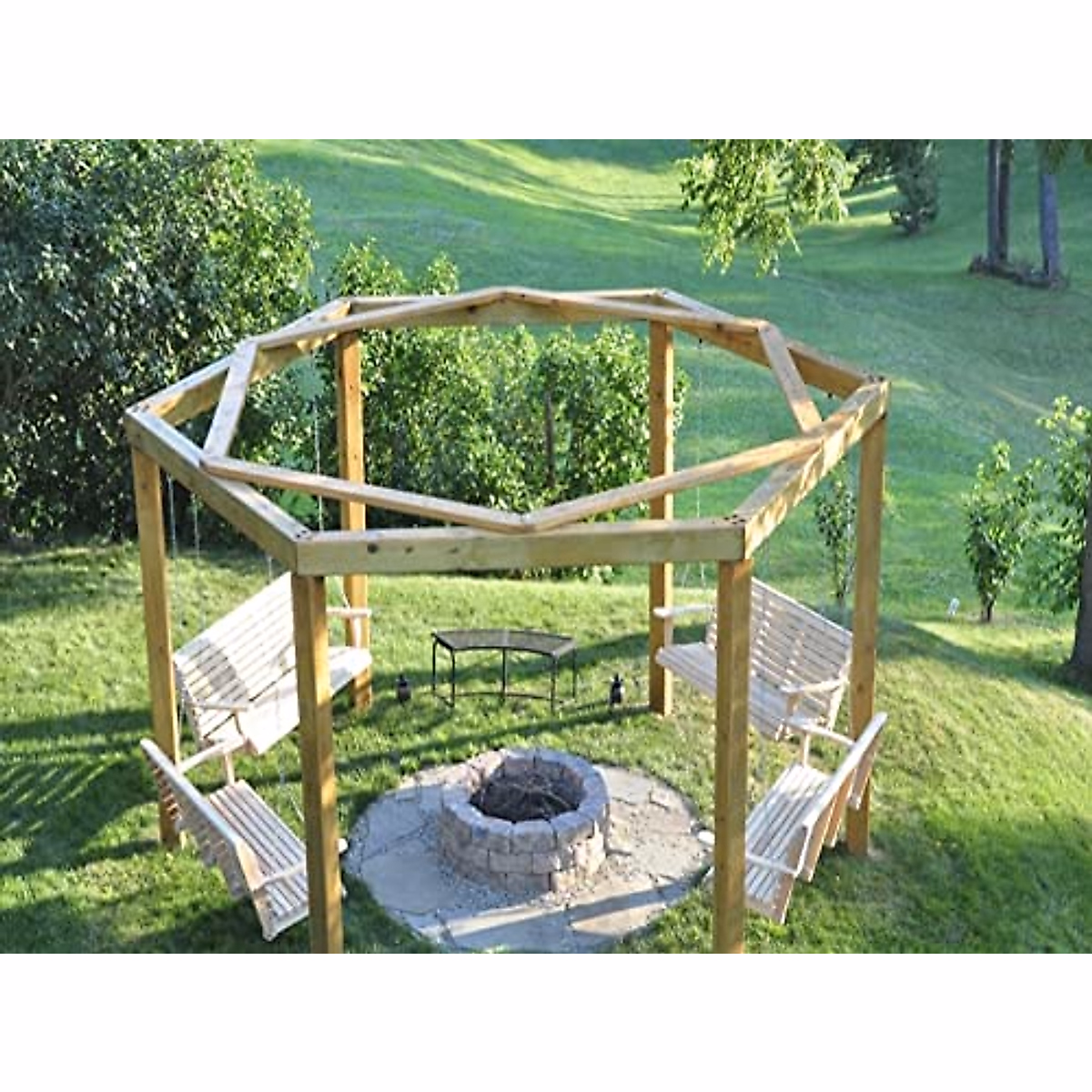 Porch Swing Fire Pit Kit 140 SFT kit for fire Pit Surround Seating