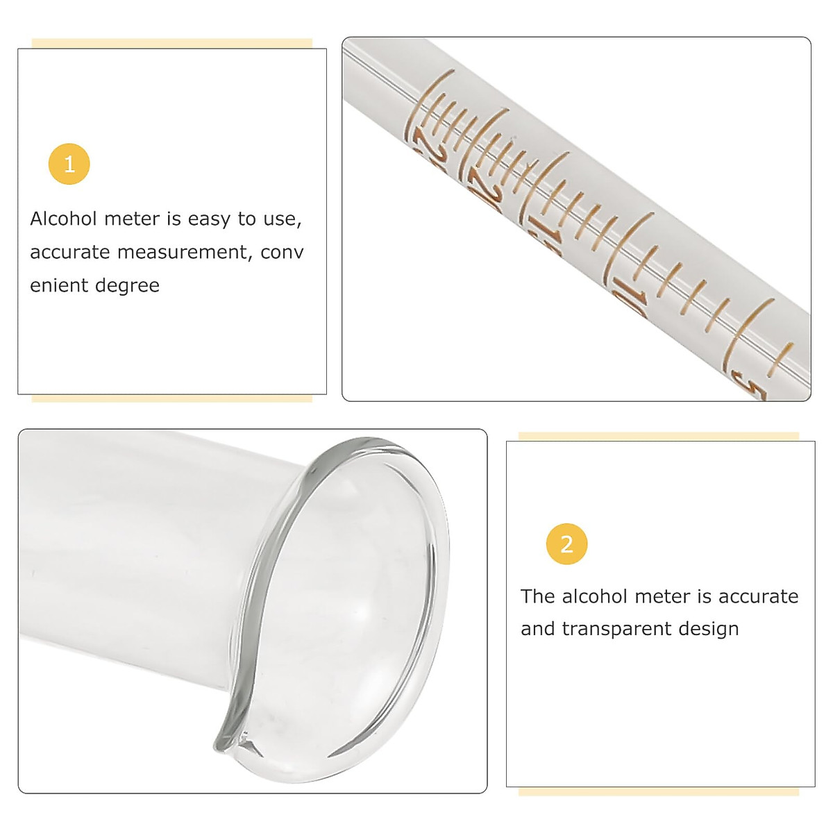 Hemoton Vinometer for Wine 0-25% Hydrometer Meter Tester for Measuring The Percentage of in Wine