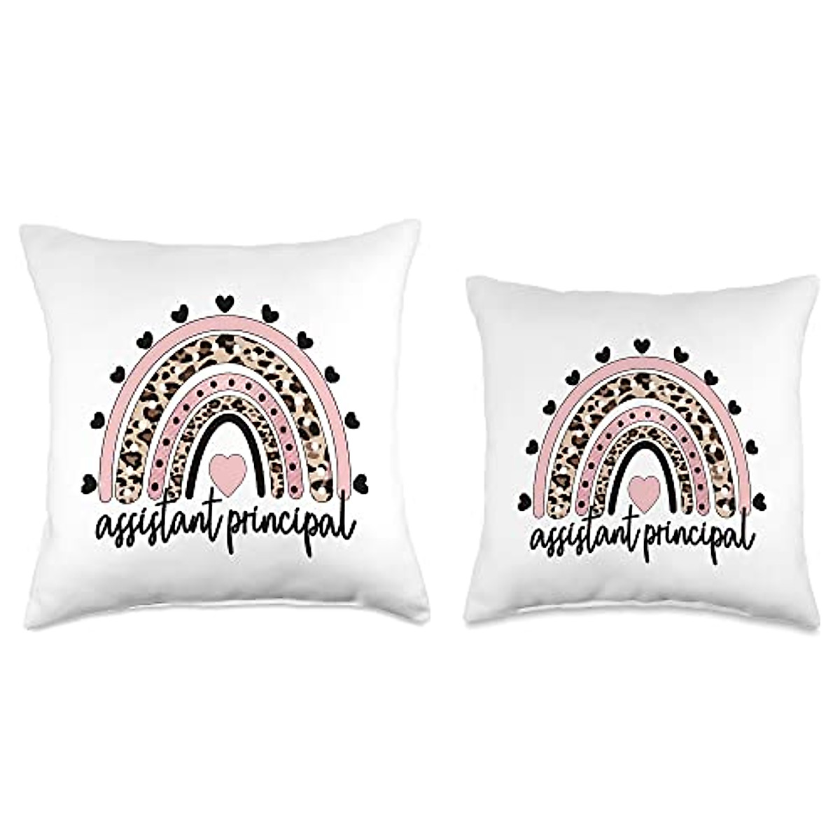 Assistant Principal Appreciation School Rainbow Assistant Principal Throw Pillow, 16x16, Multicolor