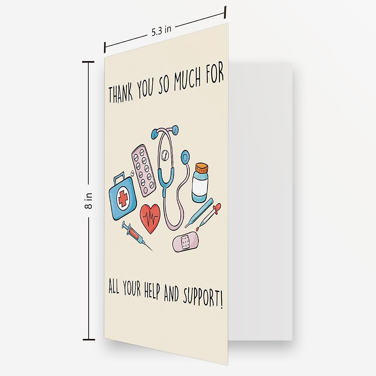 OJsensai Funny Thank You Card for Doctor Nurse, Cute Nursing Preceptor Gifts, Medical Staff Appreciation, Doctor Day for Him her