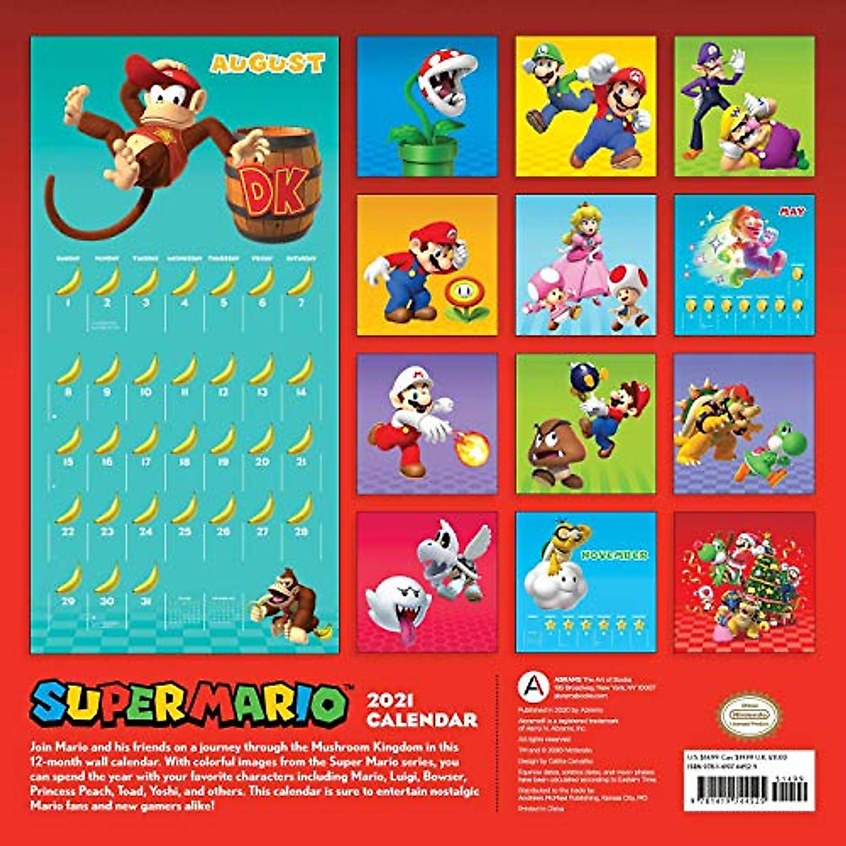 Super Mario 2021 Wall Calendar